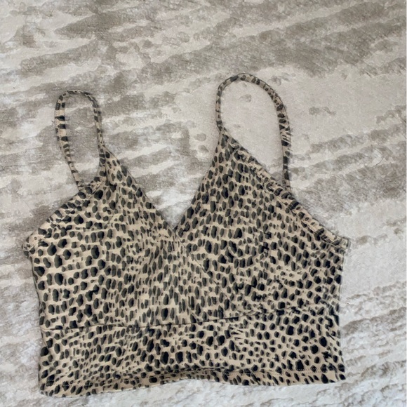 Brandy Melville | Tops | Brandy Melville Leopard Print Crop Top Tank ...
